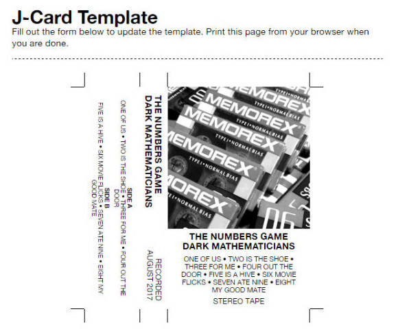 Online J card Template Makes It So Easy The Walkman Archive